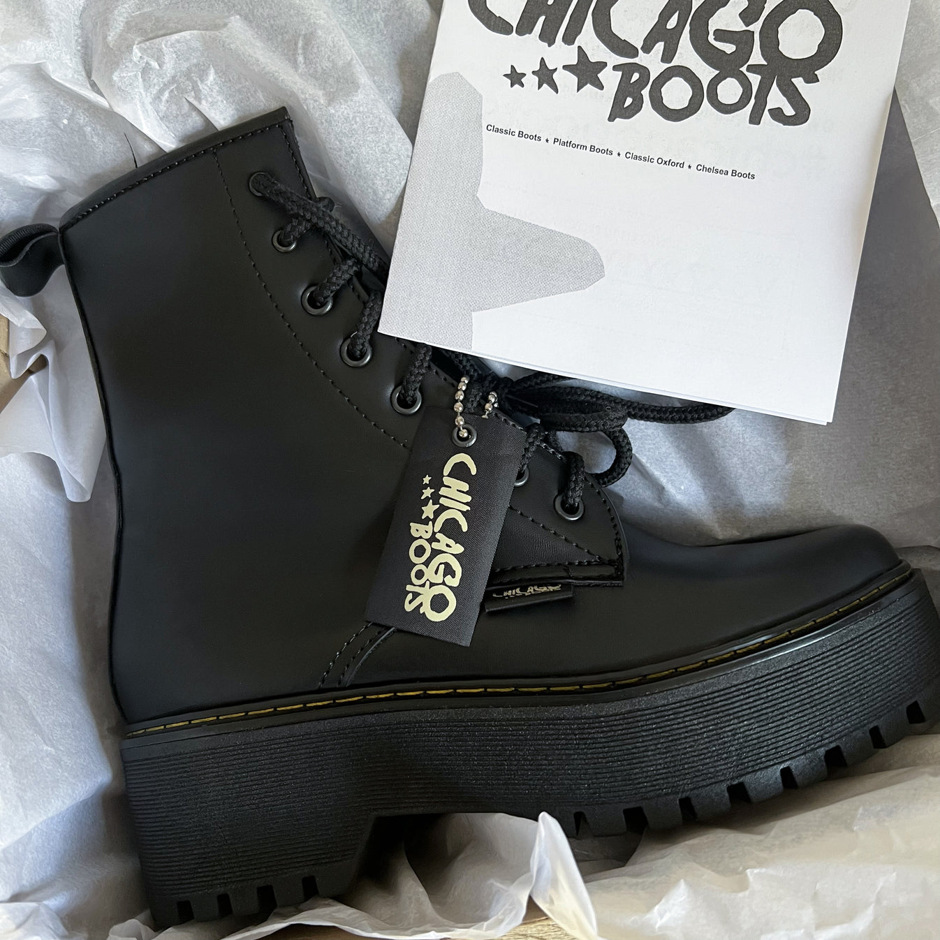 Platform Boots Negro – Chicago Boots